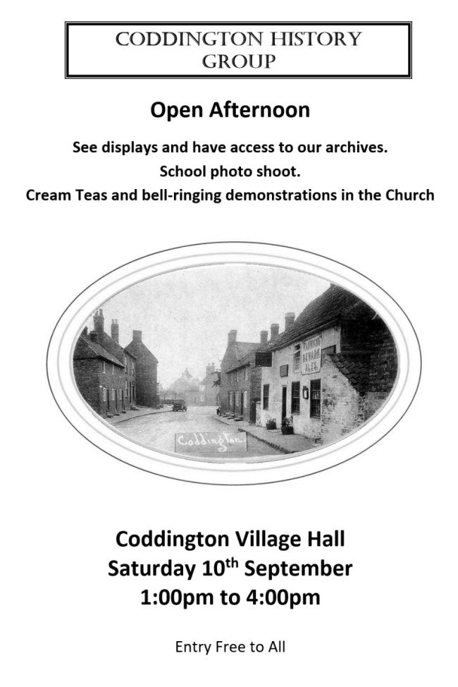 Open Day – Coddington (Notts) History Group